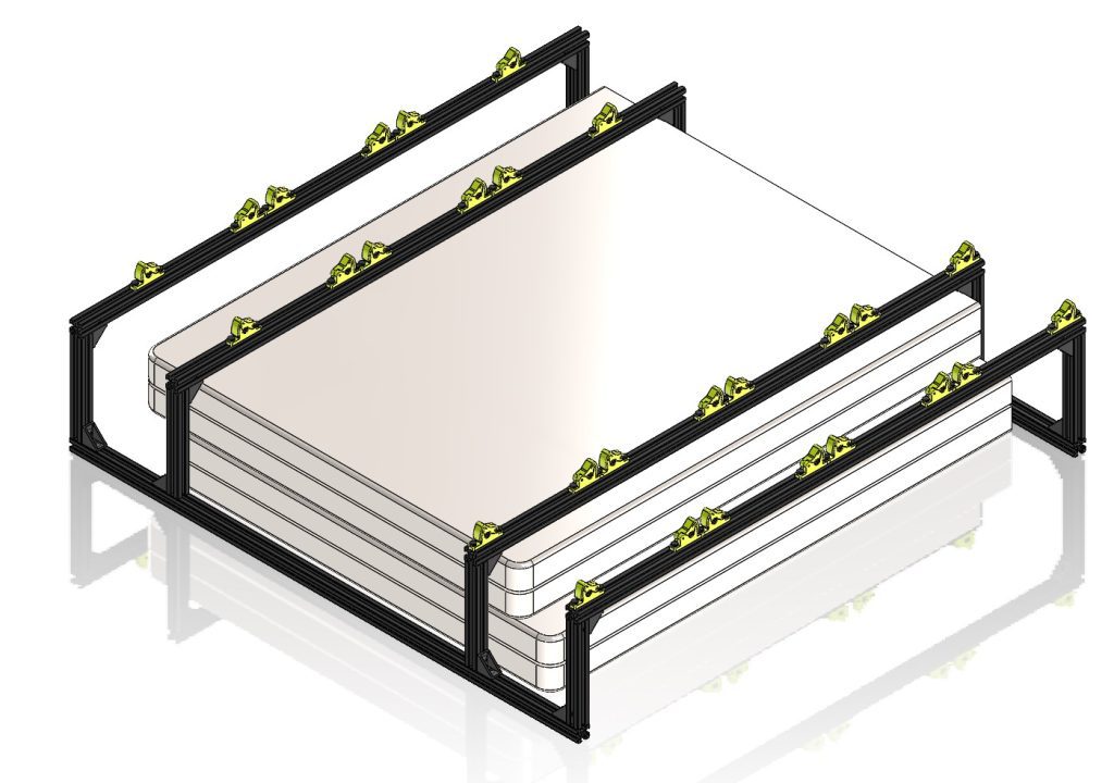 12 inch (300mm) T-Slot Extrussion Stand with hardware. (Height fits 3 ...